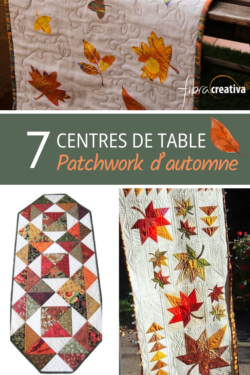 7 superbes centres de table d'automne en patchwork moderne - Fibra Creativa Patchwork & Quilting